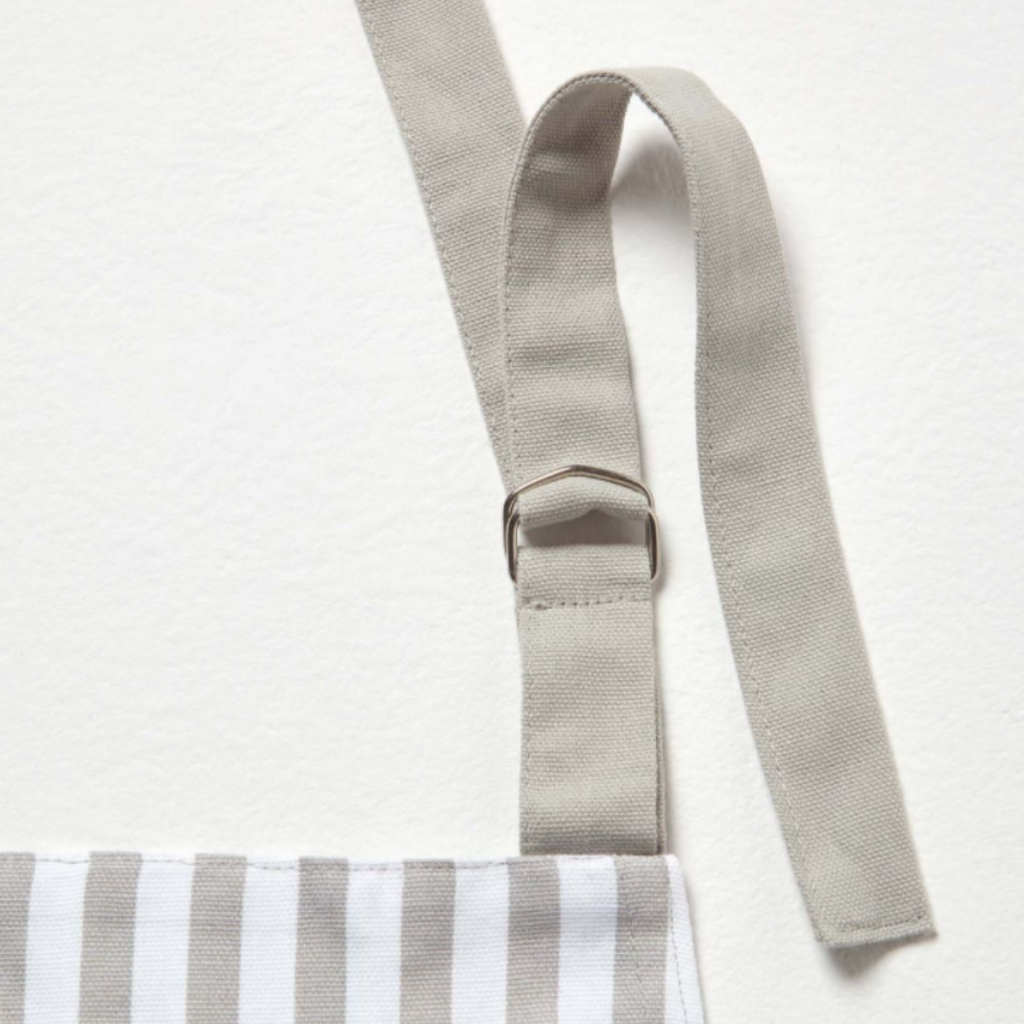 Personalised Grey Striped Apron – Mimi & Thomas