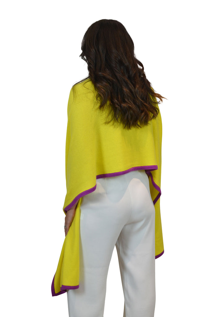 Personalised Yellow Border Pure Cashmere Wrap – Mimi & Thomas